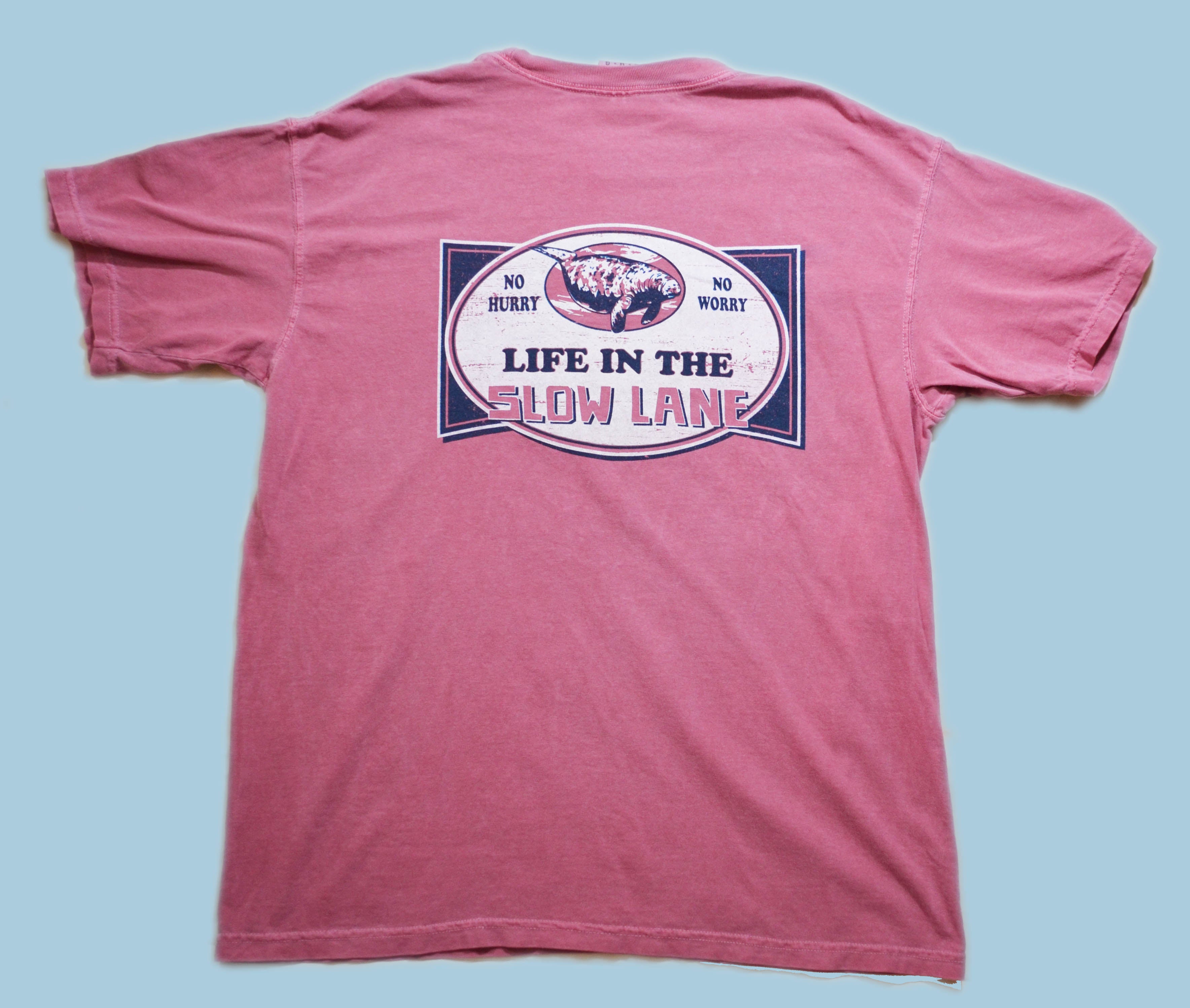 Life in the Slow Lane Manatee T-Shirt - Red – Shop "Ding" Darling