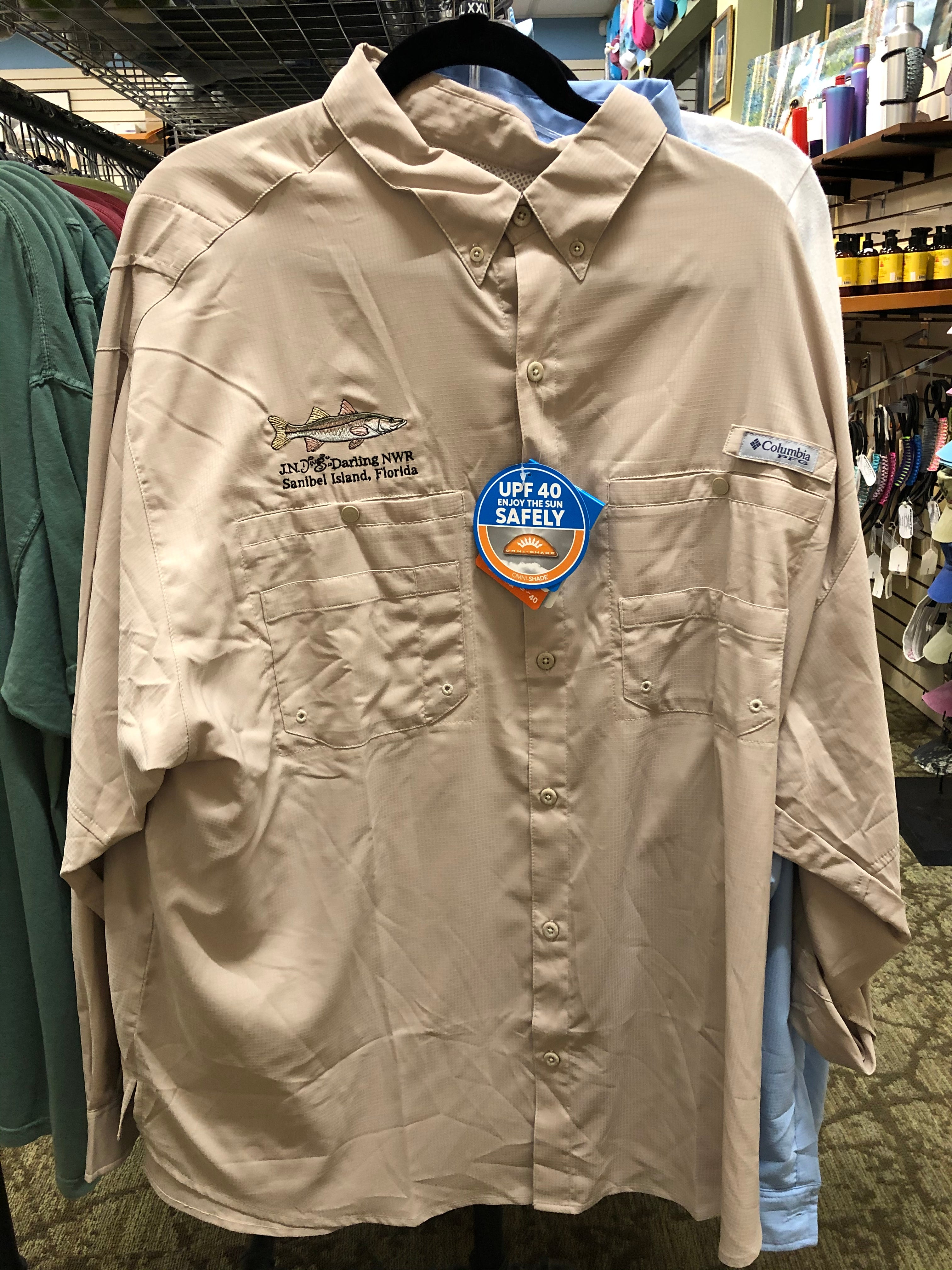 Long Sleeve Columbia Shirt - Tan - Snook – Shop "Ding" Darling
